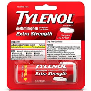 tylenol extra strength caplets 10 ea (pack of 6)