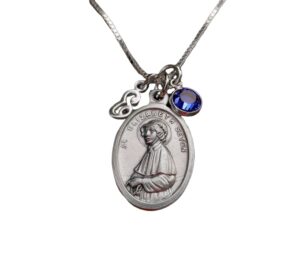 saint elizabeth ann seton necklace – personalized initial, birthstone, patron of teachers, confirmation, mother seton, gift for catholic school teacher