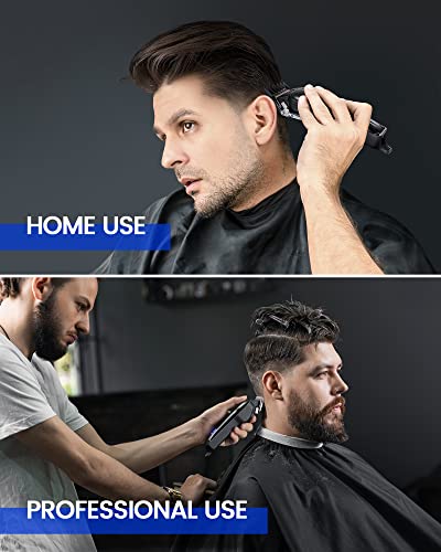 GLAKER Professional Hair Clippers for Men - Cordless Barber Clipper Hair Cutting Kit with 15 Guide Combs for Haircut, Trimming & Grooming