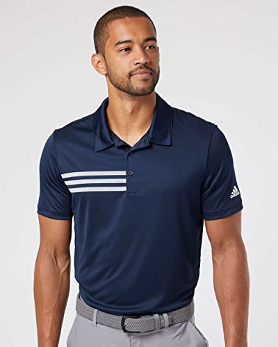 adidas Mens 3-Stripes Chest Sport Shirt (A324) -Collegiate -L