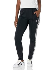 adidas originals womens superstar primeblue track pants, black/white, small us