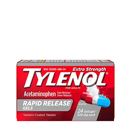 Tylenol Extra Strength Rapid Release Gelcaps - 24 ct, Pack of 3