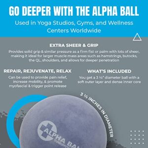 Tune Up Fitness – Alpha Ball | Larger Sized Yoga Massage Therapy Ball | Deep Tissue Myofascial Release and Pain Relief for Upper & Lower Back, Shoulders, QL, Hamstrings, Hips, Glutes, Piriformis