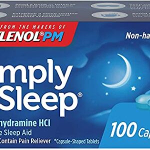 Simply Sleep Nighttime Sleep Aid Caplets - 100 caplets, Pack of 3