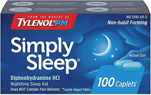 Simply Sleep Nighttime Sleep Aid Caplets - 100 caplets, Pack of 3