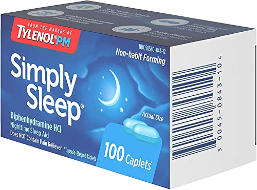 Simply Sleep Nighttime Sleep Aid Caplets - 100 caplets, Pack of 3