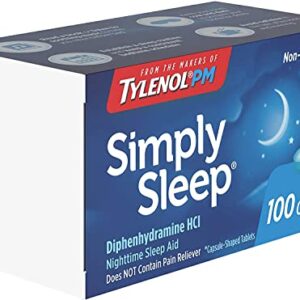 Simply Sleep Nighttime Sleep Aid Caplets - 100 caplets, Pack of 3