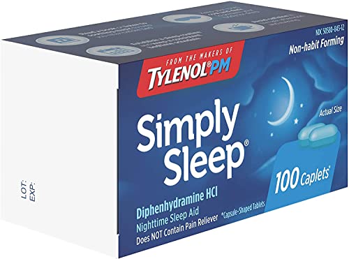 Simply Sleep Nighttime Sleep Aid Caplets - 100 caplets, Pack of 3