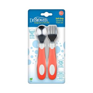 Dr. Brown’s Designed to Nourish Soft-Grip Spoon and Fork Set, Variety Pack