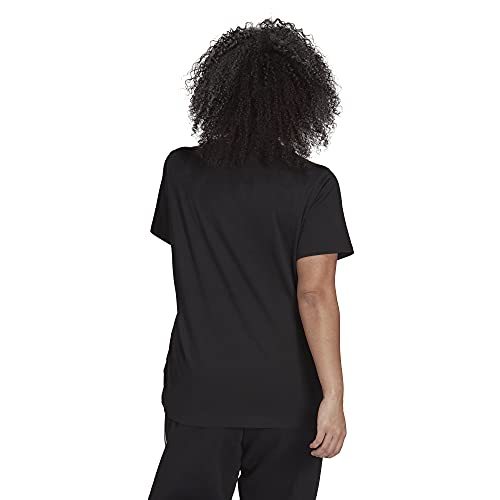 adidas womens Essentials Regular T-shirt Black/White 2X