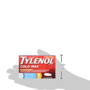 Tylenol Cold Max Daytime Non-Drowsy Cold and Flu Relief, Acetaminophen, 24 ct