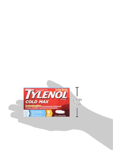 Tylenol Cold Max Daytime Non-Drowsy Cold and Flu Relief, Acetaminophen, 24 ct