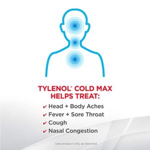 Tylenol Cold Max Daytime Non-Drowsy Cold and Flu Relief, Acetaminophen, 24 ct