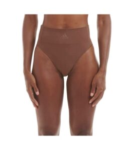 adidas women’s seamless micro stretch hi leg, toasted mocha, s