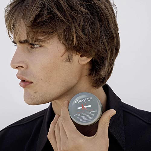 KERASTASE Genesis Homme Cire d'Epaisseur Texturisante Wax Pomade | Light-hold Wax Pomade for Men | Provides Texture & Thickness | For Weakened Hair | 2.5 Fl Oz