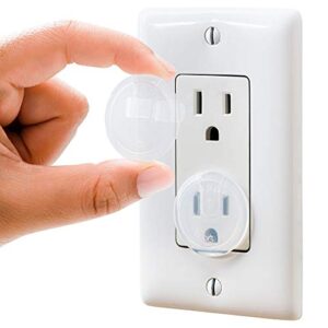 clear outlet covers (50 pack) value pack – baby safety outlet plug covers – durable & steady – child proof your outlets easily