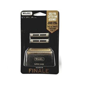 Wahl Professional 5 Star Series Finale Shaver Replacement Super Close Gold Foil & Cutter Bar Assembly, Hypo-Allergenic, Super Close, Bump Free Shaving for Professional Barbers and Stylists-Model 7043