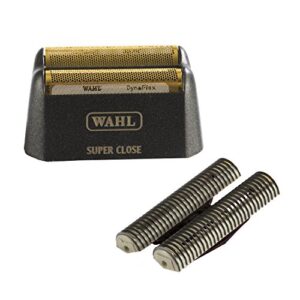 Wahl Professional 5 Star Series Finale Shaver Replacement Super Close Gold Foil & Cutter Bar Assembly, Hypo-Allergenic, Super Close, Bump Free Shaving for Professional Barbers and Stylists-Model 7043