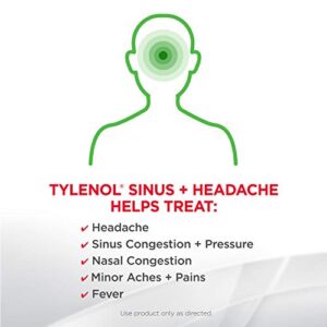 Tylenol Sinus + Headache Non-Drowsy Daytime Caplets with Acetaminophen & Phenylephrine HCl, 24 ct