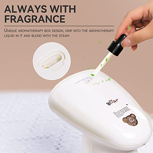 Bear Steamer for Clothes, Handheld Clothes Steamer,1300W Strong Power Garment Steamer with 230ml Tank,Fast Heat-up, Auto-Off, Steam Iron Fabric Wrinkle Remover with Brush for Home and Travel