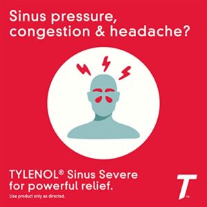 Tylenol Sinus Severe Daytime Caplets with Acetaminophen, Guaifenesin & Phenylephrine HCl, 24 ct