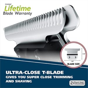 Wahl Aqua Blade Rechargeable Wet/Dry Lithium Ion Deluxe Trimming Kit with 3 Interchangeable Heads for Detailing, & Grooming Beards, Mustaches, Stubble, Ear, Nose, & Body – Model 9899-100