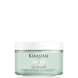 kerastase specifique argile equilibrante cleansing clay | cleansing hair mask for oily roots and dry ends | removes impurities & refreshes scalp | with amino acid | for oily to normal hair | 8.5 fl oz