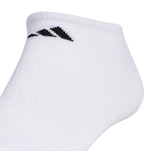 adidas Men's Superlite No Show Socks (6-Pair), White/Black/Onix Grey, Large