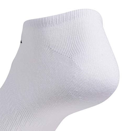 adidas Men's Superlite No Show Socks (6-Pair), White/Black/Onix Grey, Large