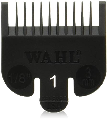 Wahl Professional #1 Guide Comb Attachment 1/8" (3.0mm) - 3114-001 – Great for Professional Stylists and Barbers – Black