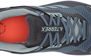 adidas Men's Terrex Trailrider Trail Running Shoe, Wonder Steel/Magic Grey Met/Impact Orange, 10