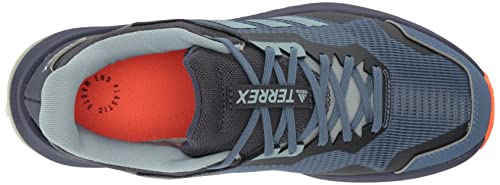 adidas Men's Terrex Trailrider Trail Running Shoe, Wonder Steel/Magic Grey Met/Impact Orange, 10