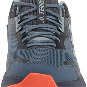 adidas Men's Terrex Trailrider Trail Running Shoe, Wonder Steel/Magic Grey Met/Impact Orange, 10