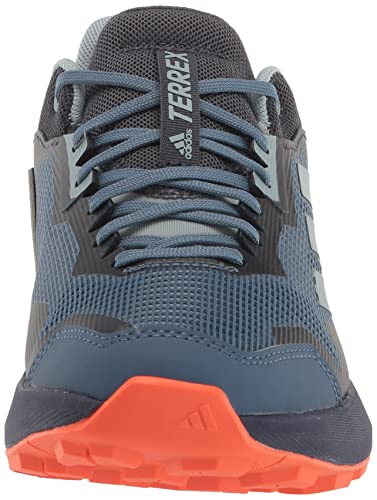 adidas Men's Terrex Trailrider Trail Running Shoe, Wonder Steel/Magic Grey Met/Impact Orange, 10