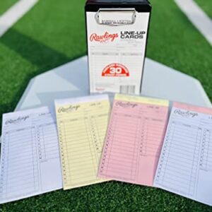 Rawlings | SYSTEM-17 Lineup Card Refill Pack | Baseball/Softball | Four-Part Lineup Cards