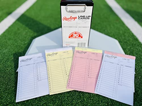 Rawlings | SYSTEM-17 Lineup Card Refill Pack | Baseball/Softball | Four-Part Lineup Cards