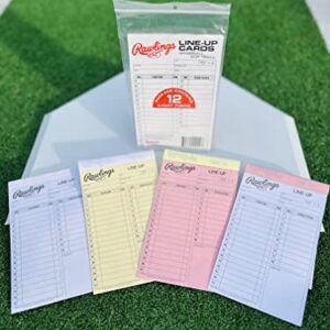 Rawlings | SYSTEM-17 Lineup Card Refill Pack | Baseball/Softball | Four-Part Lineup Cards