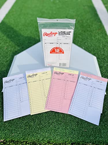 Rawlings | SYSTEM-17 Lineup Card Refill Pack | Baseball/Softball | Four-Part Lineup Cards