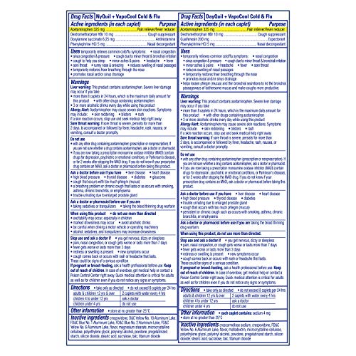 Vicks DayQuil and NyQuil VapoCOOL SEVERE Combo Cold & Flu + Congestion Medicine, Max Strength Relief For Fever, Sore Throat, Nasal Congestion, Sinus Pressure, Cough, 48 Count - 32 DayQuil, 16 NyQuil