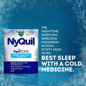 Vicks DayQuil and NyQuil VapoCOOL SEVERE Combo Cold & Flu + Congestion Medicine, Max Strength Relief For Fever, Sore Throat, Nasal Congestion, Sinus Pressure, Cough, 48 Count - 32 DayQuil, 16 NyQuil