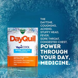 Vicks DayQuil and NyQuil VapoCOOL SEVERE Combo Cold & Flu + Congestion Medicine, Max Strength Relief For Fever, Sore Throat, Nasal Congestion, Sinus Pressure, Cough, 48 Count - 32 DayQuil, 16 NyQuil