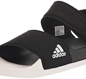 adidas Unisex Adilette Sandals, Black/White/Black, 7 US Men