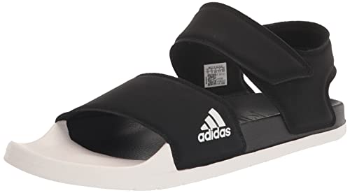 adidas Unisex Adilette Sandals, Black/White/Black, 7 US Men