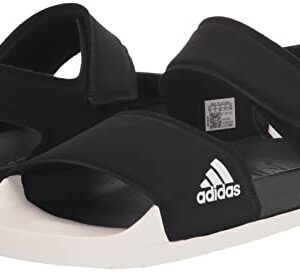 adidas Unisex Adilette Sandals, Black/White/Black, 7 US Men