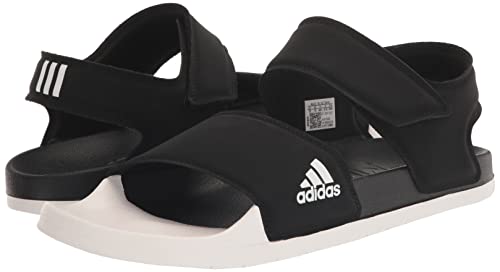 adidas Unisex Adilette Sandals, Black/White/Black, 7 US Men