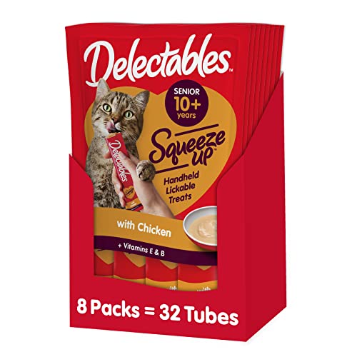 Hartz Delectables Squeeze Up Senior 10+ Interactive Lickable Wet Cat Treats