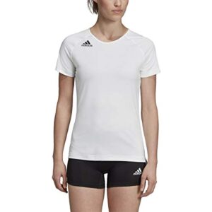 adidas women’s hi lo jersey, white/black, medium