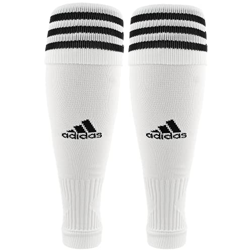 adidas Unisex Alphaskin Soccer (2-pack) Calf Sleeve Sock Team, White/Black, One Size US