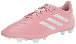 adidas unisex goletto viii firm ground soccer shoe, wonder mauve/white/white, 10 us men