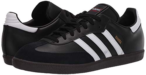 adidas Men's Samba Soccer Shoe, White/Black, 11 M US